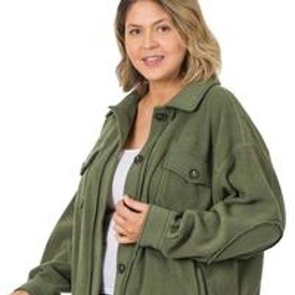Zenana Outfitters | Jackets & Coats | Zenana Fleece Shacket | Poshmark